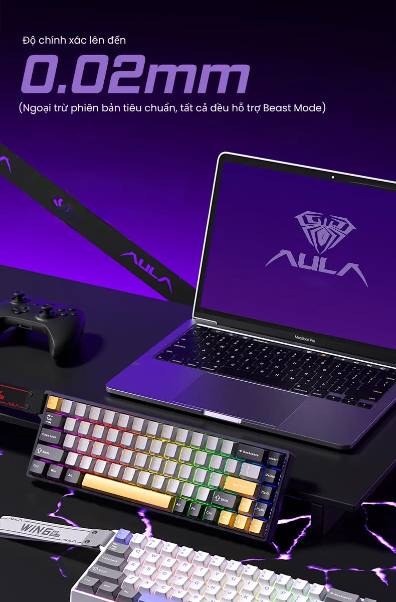 Bàn Phím Gaming AULA Win 68 HE RGB Black | Rapid trigger, Chính hãng ...